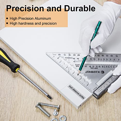 KAMMQI Rafter Square with Level Carpenter Squares Triangle Square 7 ...