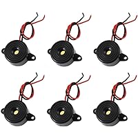 Amazon.com: QMseller 6 Pcs DC 3-24V 85dB Sound Electronic Buzzer Alarm Black 23 x 12mm : Electronics