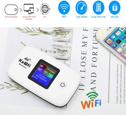 Mobile WiFi Hotspot | KuWFi 4G LTE Unlocked Wi-Fi Hotspot Device ...