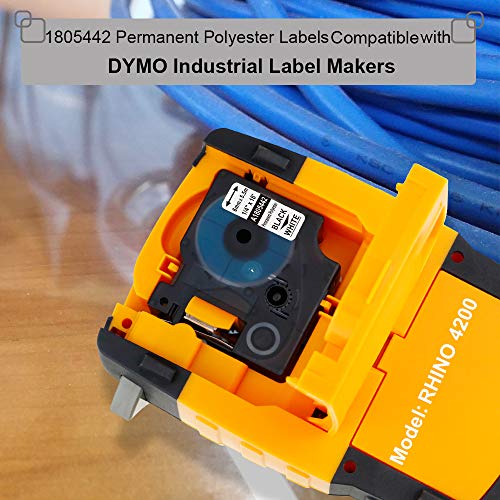 Aonomi Compatible Industrial Label Tape Replacement for DYMO 1805442 Permanent Polyester Label ...