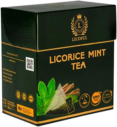 Licoful Herb Tea,Licorice Mint Tea - Caffeine Free, 20 Pyramid Tea ...