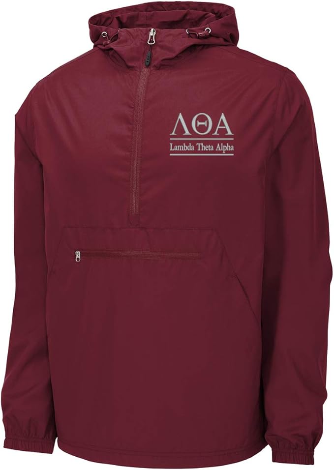 Sorority Letters Shop Lambda Theta Alpha Windbreaker - Anorak Pullover Jacket - Quarter Zip at ...
