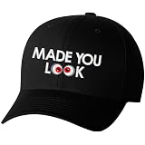 Amazon.com: Made You Look Red Hat - Satirical Comedy Joke Hat for MAGA ...