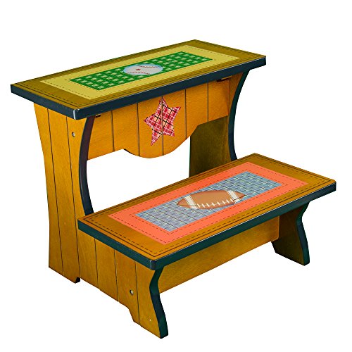 Fantasy Fields - Lil' Sports Fan Thematic Kids Wooden Step Stool with ...