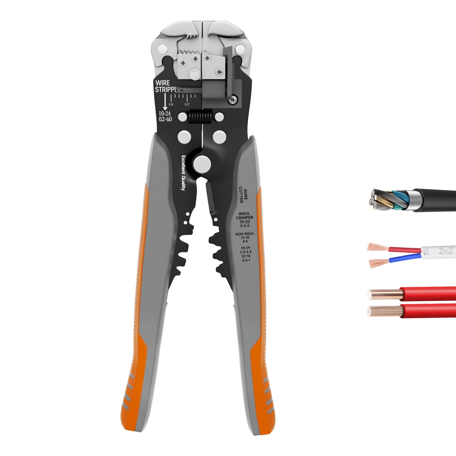 Yumkiyi Self-Adjusting Wire Stripper Tool, 3 in 1 Stripper/Cutter ...