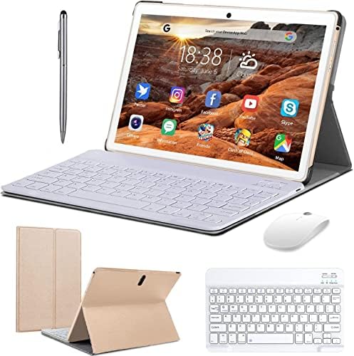 AOYODKG Android 10.0 Tablet 10 Inch with Keyboard, 4GB RAM 64GB ROM ...