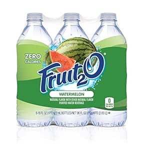 Fruit2O Zero Calorie Flavored Water, Watermelon, 6 Count (Pack of 4 ...