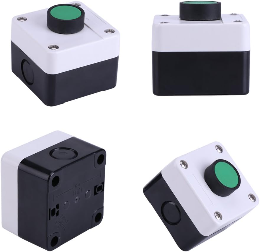 Fdit Weatherproof Green Push Button Switch One Button Control Box Push Button Switch Station Box ...