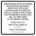 Amazon.com : California Disabled Parking Sign R100B, 24"x24" 0.063 ...
