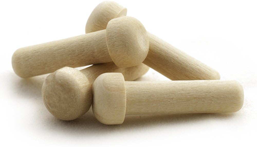 Amazon.com: Wooden Axle Pegs for 1/4" Hole, 1-1/16" Long Wood Toy Wheel ...
