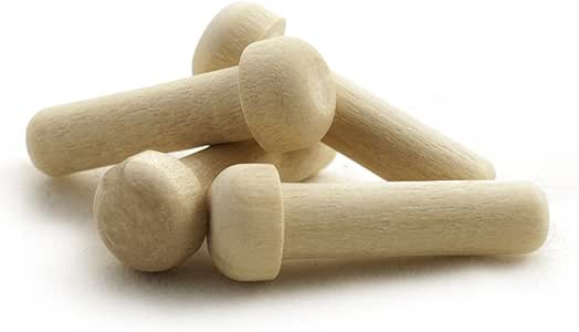 Amazon.com: Wooden Axle Pegs for 1/4" Hole, 1-1/16" Long Wood Toy Wheel ...