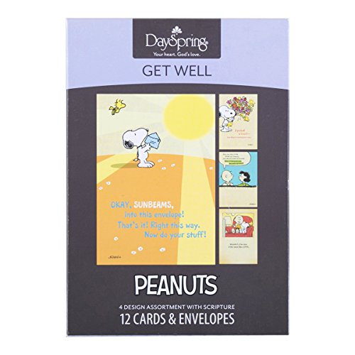 DaySpring - Peanuts - Get Well - 4 Design Assortment with Scripture ...