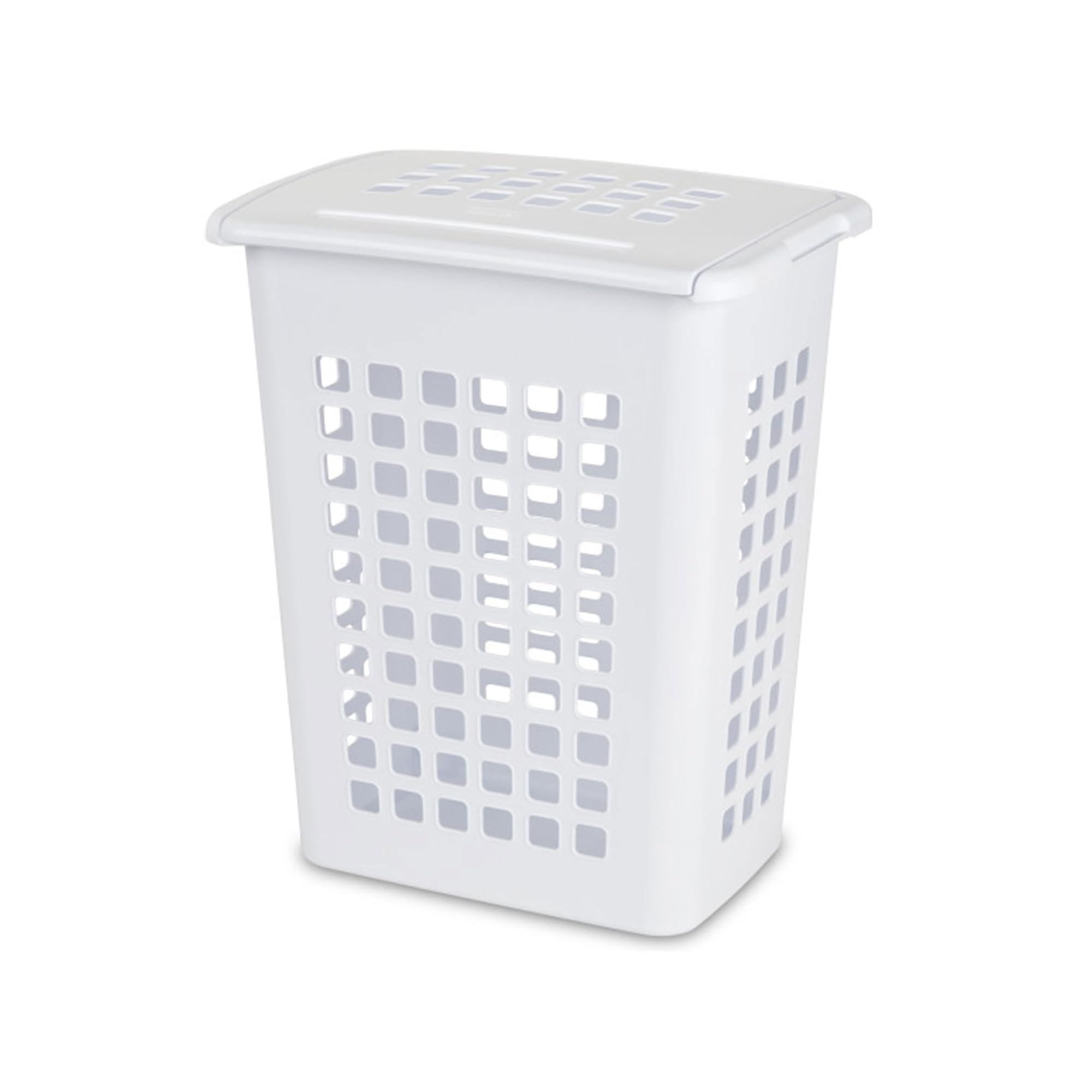 Sterilite 4 Pack Rectangular LiftTop Laundry Hampers, Plastic Clothes ...