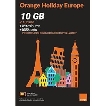 Amazon.com: Orange Holiday Europe – Prepaid SIM card – 10GB Internet ...