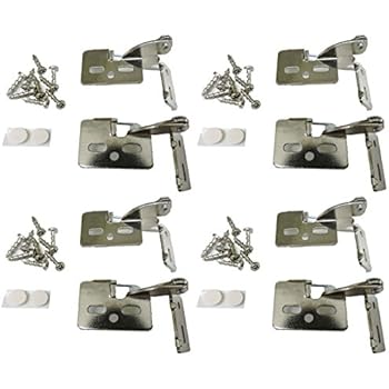 Snap Closing Semi-Concealed Hinges - Nickel (pair) - 3/8 overlay ...