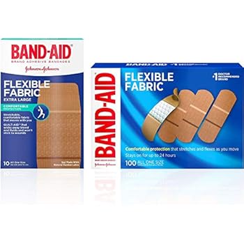 Amazon.com: Band-Aid Brand Flexible Fabric Adhesive Bandages for Wound ...