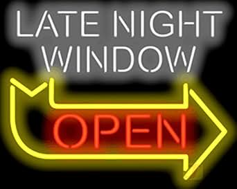 Late Night Window Open Neon Sign - - Amazon.com