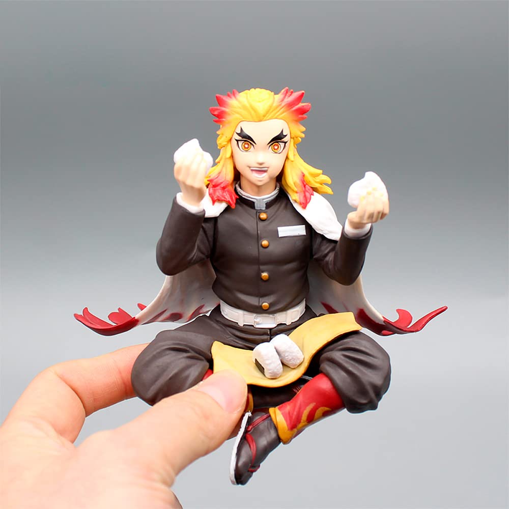 Rengoku Figure Eating Rice Balls Sitting Pose Demon Action Figures ...