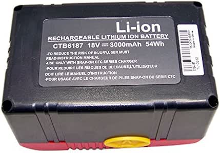 SNAP-ON 18v BATTERY CTB4187 CTB4185 ONE PACK REPLACEMENT US STOCK NEW ...