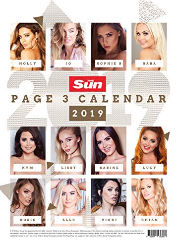 The Sun Page 3 Official 2019 Calendar - Buy Online in KSA ...