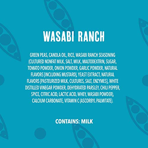 Harvest Snaps Green Pea Snack Crisps Wasabi Ranch, 3.3 oz (Pack of 4 ...