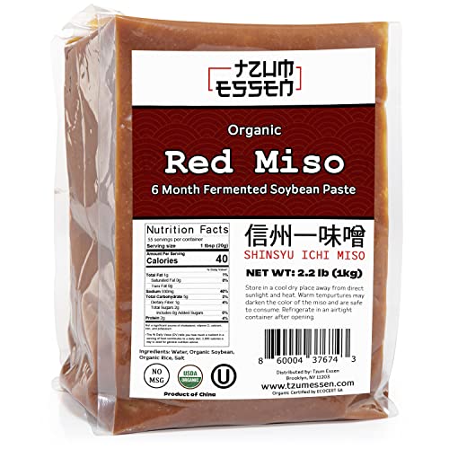 Organic Red Miso Paste (Aka) Dark Soybean Paste Fermented 6 Months | 2. ...