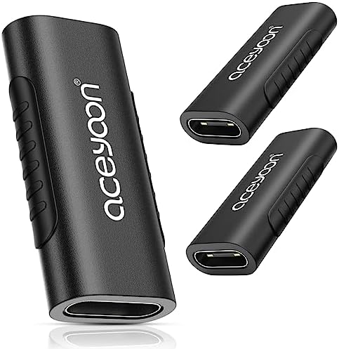 سعر aceyoon USB C OTG Type-C Female to Female Adapter, 3 Pieces USB 3.1 Gen 2 10Gbps Charging ...