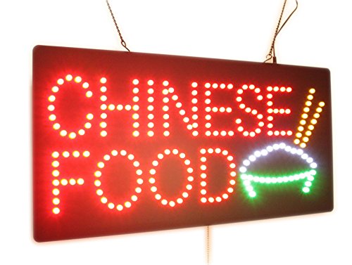 Buy Chinese Food Sign, TOPKING Signage, LED Neon Open, Store, Window ...