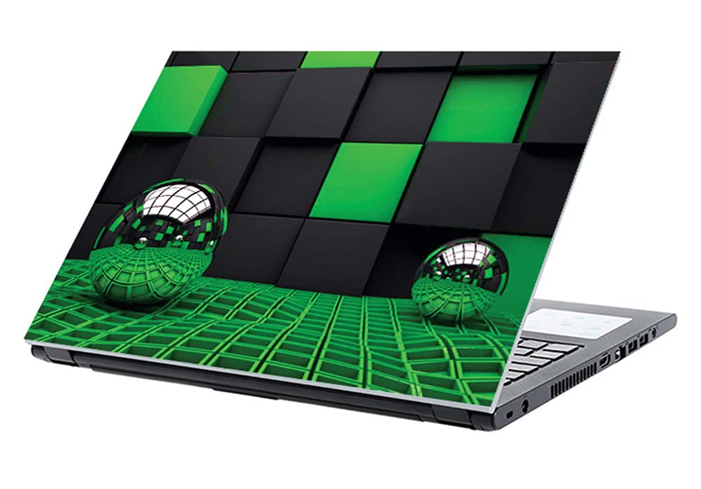 Namaste Home 14 inch Laptop Skin - 3D Green Balls - Laptop Sticker - HD ...