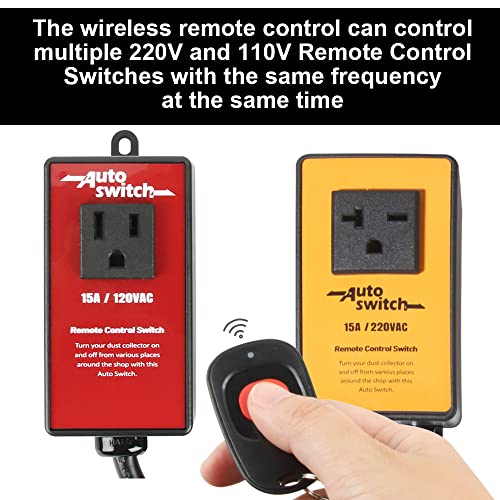 O'SKOOL 220V Wireless Remote Control Dust Collector Starter Outlet ...