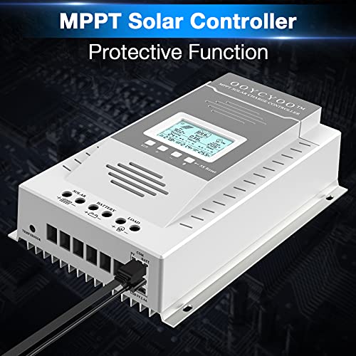 OOYCYOO MPPT Charge Controller 100 amp 12V/24V Auto, 100A Solar Panel Charge Regulator with ...