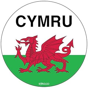 Welsh Flag Car Sticker - Cymru Wales Round 10cm Dia. UK: Amazon.co.uk ...