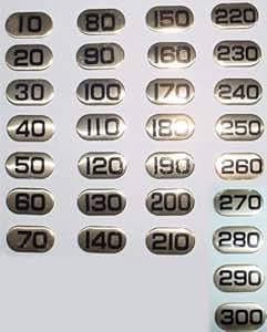 Amazon.com : Weight Stack & Dumbbell Number Sticker Set 10 lbs - 300 ...