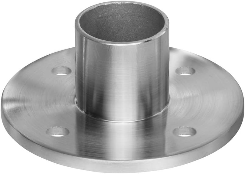 Stainless Steel Round Long Neck Floor Flange Base, Round Tube Post ...