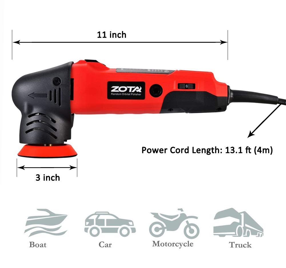 Mua ZOTA Orbital Polisher - 3" Dual Action Mini Polisher Kit with 13.1 ...