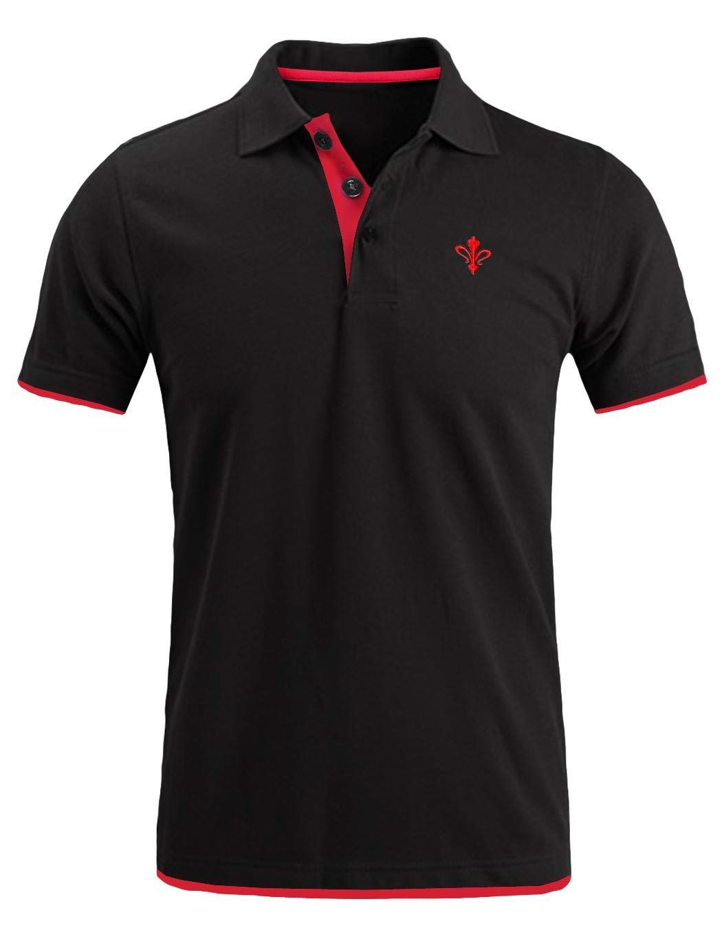 COOFANDY Mens Short Sleeve Polo Shirts Slim Fit Casual Contrast Striped Sports Golf Polo T Shirt ...