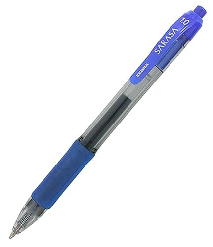 Zebra Pen Sarasa Dry X20 Retractable Gel Pen, Bold Point, 1.0mm, Blue ...