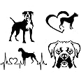 Amazon.com - Boxer Decal 4 Pack: Boxer Dog Breed Standing, Boxer ...