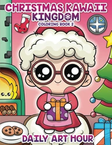 Christmas Kawaii Kingdom Coloring Book 2: Cute Adorable Pastel Goth ...