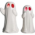 Amazon.com: Yinns 2 Pcs Ceramic Light Up Ghost Figures Set Ghost Statue ...