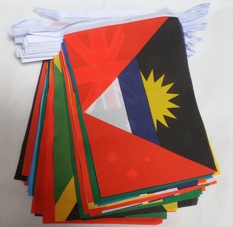 Decorazioni per il giardino AZ Ghirlanda 16 Metri 54 Bandiere 54 Paesi ...