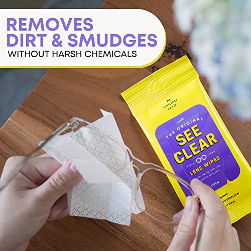 See Clear Original Lens Cleaning Wipes - Pre-Moistened Eyeglass ...