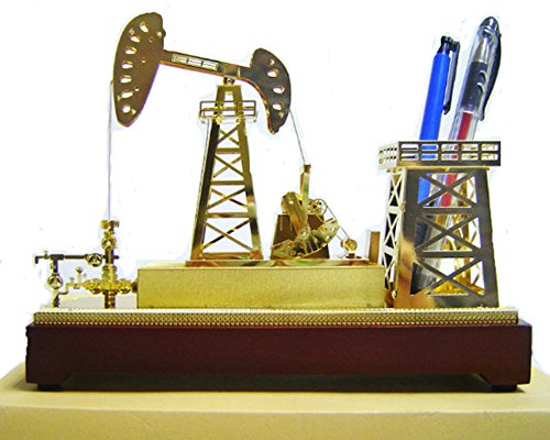Buy Oilfield Oil Well Derrick Drill Rig Gold color Model Commemorative ...