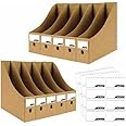 Amazon.com: ANSSDO 12 Pack Brown Cardboard Magazine Holder Bulk Kraft ...