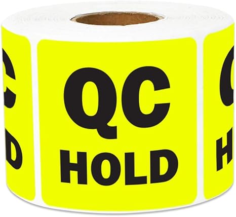 Amazon.com: 300 Labels - QC Hold Stickers for Quality Control Inventory ...