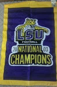 Amazon.com : LSU 2003 National Champions Flag/banner : Sports Fan ...