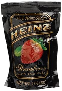 Amazon.com : Heinz Strawberry Jam, 1-Ounce Single Serve Pouches (Pack ...
