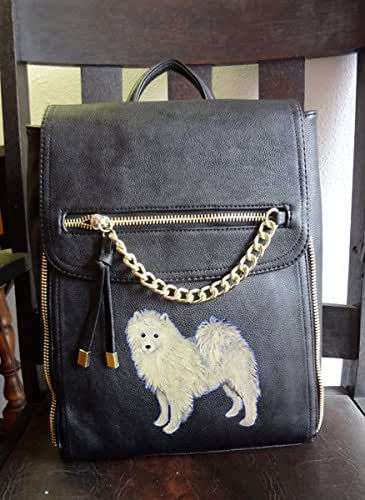 Amazon.com: American Eskimo Dog Eskie Hand Painted Purse / Backpack ...