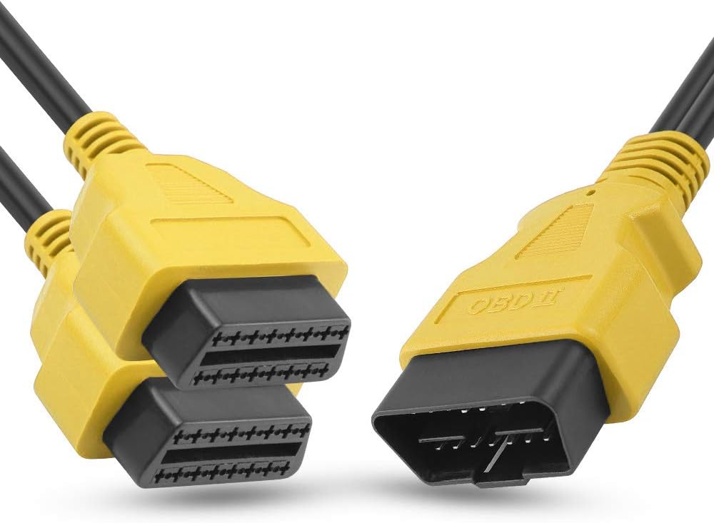 OLLGEN 1ft Feet 30cm/12 inch Full 16 Pin OBD2 OBD II Y Splitter Cable ...