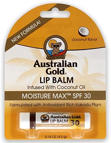 Australian Gold Lip Balm Blister Moisture Max SPF 30 - Coconut For ...